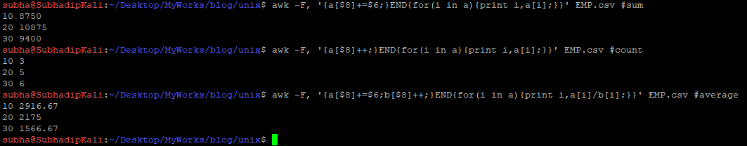 Awk Commands Equivalent To Sql Query Data Manipulation Page 3 Of 4 Subhadip Mukherjee